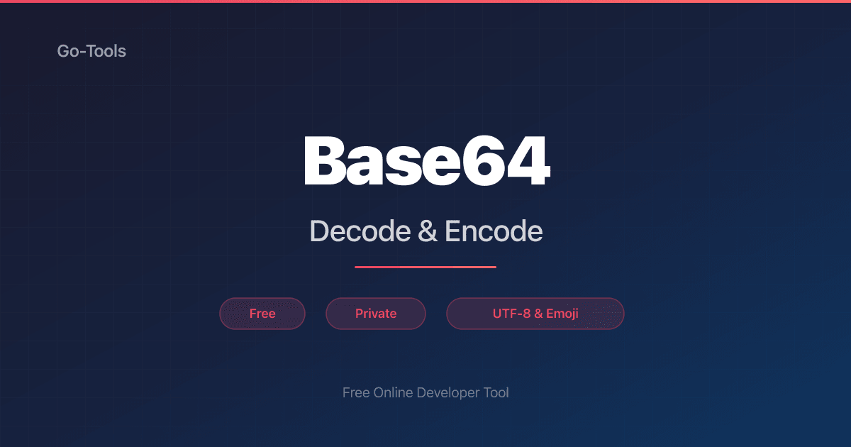 Base64 Decoderen & Encoderen Online — Gratis Converter | Go Tools