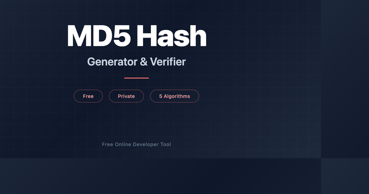MD5 & SHA-256 Hash Generator Online Free — Checksum | Go Tools
